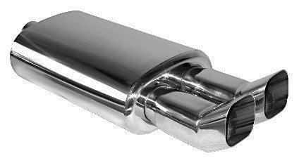 RPS OVAL MUFFLER TWIN SQUARE TIPS 63MM